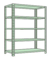 ※こちらの商品はメーカー直送のため代金引換はできません。 少ないパーツで組立・分解が短時間で行えます。 寸法：W1800×D450×H1500mm 段数：5段 耐荷重(棚1段当り)：150kg 耐荷重(棚1連当り)：1000kg 本体色：ホ...