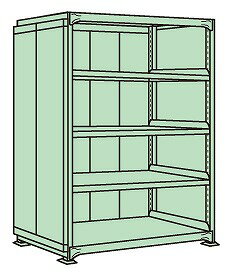 ※こちらの商品はメーカー直送のため代金引換はできません。 三方パネル付により、背面からの収納物の落下を防ぎます。 寸法：W890×D600×H2100mm 段数：5段 耐荷重(棚1段当り)：250kg 耐荷重(棚1連当り)：1000kg 本...