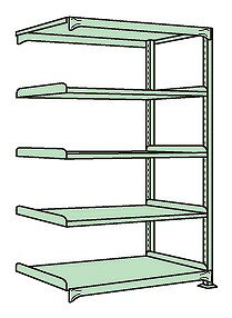 ※こちらの商品はメーカー直送のため代金引換はできません。 簡単ボルトレス構造なので組立て、中板移動、解体が間単に出来ます。 寸法：W1790×D300×H1800mm 段数：5段 耐荷重(棚1段当り)：150kg 耐荷重(棚1連当り)：75...