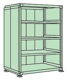 ※こちらの商品はメーカー直送のため代金引換はできません。 三方パネル付により、背面からの収納物の落下を防ぎます。 寸法：W1800×D600×H2100mm 段数：5段 耐荷重(棚1段当り)：500kg 耐荷重(棚1連当り)：2000kg ...