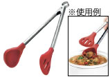 【全長】305mm 【材質】シリコン（耐熱260度）、ステンレススチール ●先端部の片側がスプーン状になっているのでシチューなどから具をすくいやすくなっています。 ●先端部がシリコンなのでテフロンフライパンを傷つけません。 店舗用識別コード...