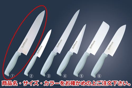 【刃渡】21cm 【全長】345mm 【g】150g 【背厚】2.5 〈特　長〉 刀身 ●医療用メス素材であるモリブデンバナジウム鋼使用。錆びにくい、粘りがある、欠けにくい等厳しい要求に答えます。 ハンドル ●現場の声にもとづいた握りやすく...