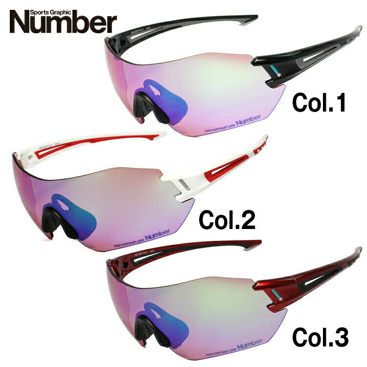 ブランドNumber（ナンバー）品目サングラス型番NB8001H 全3カラーシェイプスポーツカラー●1フレーム：ブラック/グレーレンズ：ライトブラウン/グリーンミラー●2フレーム：ホワイト/レッドレンズ：ライトブラウン/グリーンミラー●3フ...