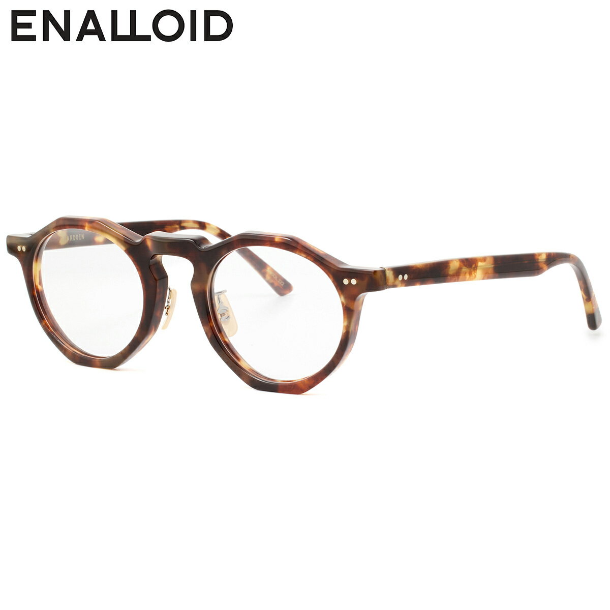 商品基本情報商品カテゴリー：メガネブランド名：ENALLOID (エナロイド)型番：ARDOIN 222 フレームカラー：ハバナEX レンズカラー：--紫外線カット率：--可視光線透過率：--鼻パッド：ありレンズシェイプ分類：その他フレーム...