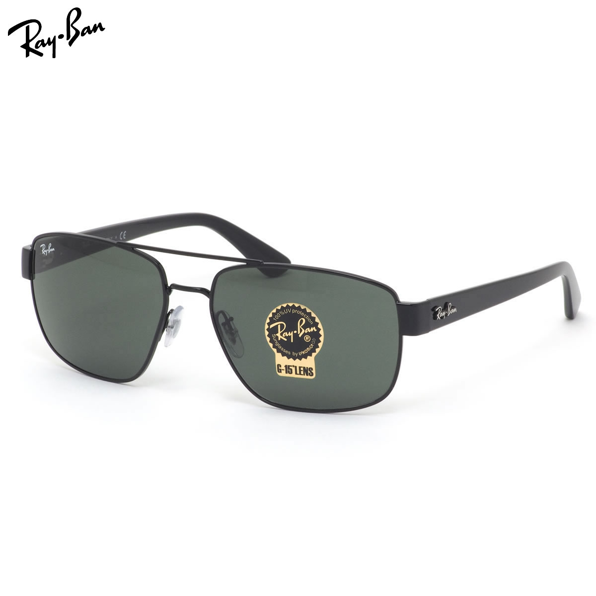 商品基本情報商品カテゴリー：サングラスブランド名：Ray-Ban (レイバン)型番：RB3663 002/31フレームカラー：ブラックレンズカラー：グリーンクラシックG-15紫外線カット率：99%以上可視光線透過率：13.2%鼻パッド：あり...