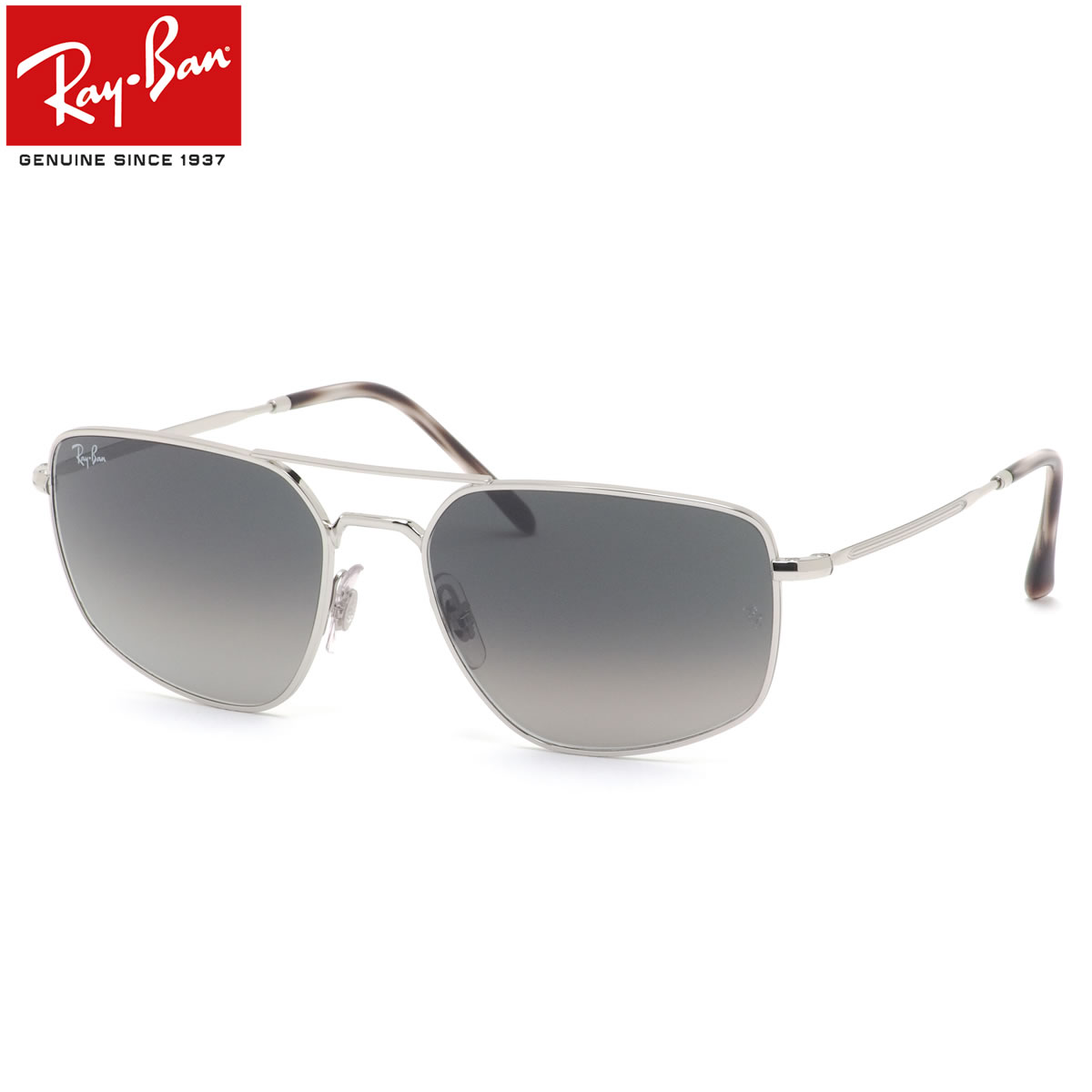 商品基本情報商品カテゴリー：サングラスブランド名：Ray-Ban (レイバン)型番：RB3666 003/71フレームカラー：シルバーレンズカラー：グレーグラディエントダークグレー紫外線カット率：99%以上可視光線透過率：17.66％鼻パッ...