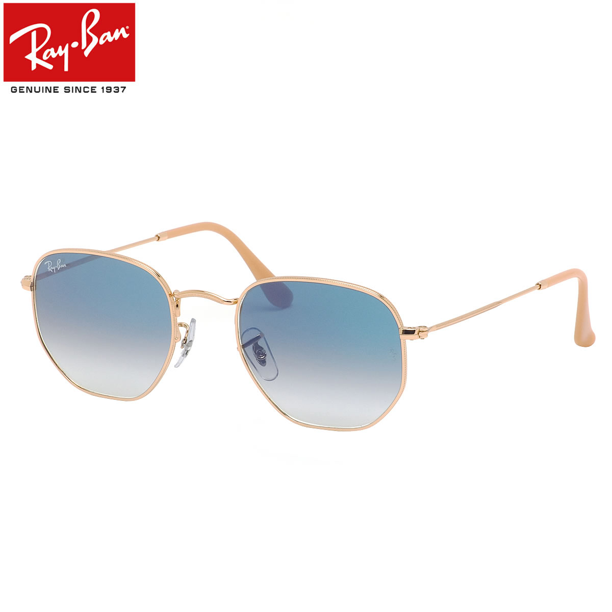 商品基本情報商品カテゴリー：サングラスブランド名：Ray-Ban (レイバン)型番：RB3548 001/3Fフレームカラー：ゴールドレンズカラー：クリアグラディエントブルー紫外線カット率：99%以上可視光線透過率：29.9%鼻パッド：あり...