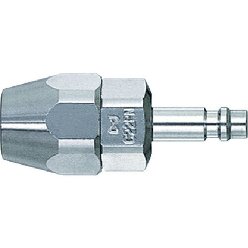 【特長】■誤接続防止のため、酸素用と燃料ガス用のはめ合いサイズとスリーブ色を変え安全性を追求します。■本体はクロムメッキ仕様で耐食性に優れ、プラグには焼き入れを施し耐久性も向上します。【用途】■細径ゴムホース取付用【仕様】■品名：燃料ガス用...