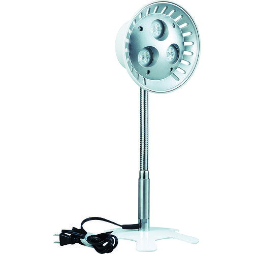 【特長】■高輝度10W LED、フレキシブルパイプで照明方向が自由自在です。■好みの明るさに無段階で調光可能（10〜100%）です。■背面に調光ボリュームスイッチ付です。■有効つかみ幅は最大50mmです。■バネクリップで作業台上の任意の位置...