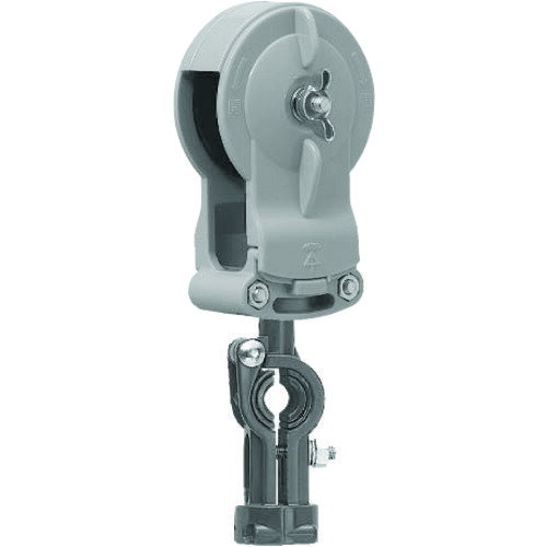 【特長】■メッセンジャーワイヤ用樹脂滑車です。■着脱がワンタッチで行えます。【用途】■電動工具・ホイスト等移動機器の給電電線用滑車。【仕様】■耐荷重(kgf)：7■適合ケーブル径(mm)：10〜20■吊り数：1■H(mm)：182■P(mm...