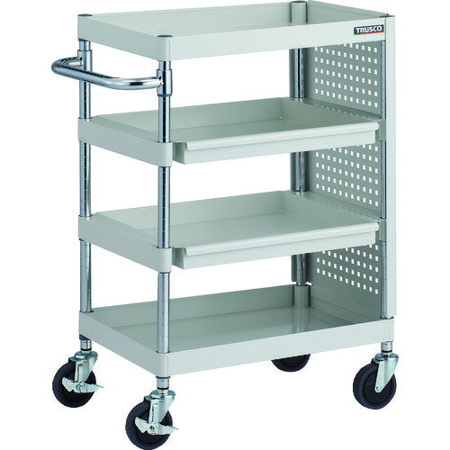 【特長】■抗菌粉体塗装ですので、長く清潔にお使いいただけます。（SIAA抗菌ISO22196：JP0122258A0002X）■スライド棚は両側に開くので、どちらからも取り出すことができます。■移動時に棚板が開かないよう、中央にロック機能が...