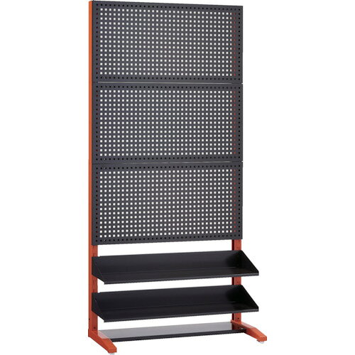 【特長】■工具類の管理が一目で確認できます。【仕様】■間口(mm)：900■奥行(mm)：430■高さ(mm)：1885■最大積載量(kg/台)：65■タイプ：片面■組立式■色：ブラック(パネル・底板・棚板・上桟)、オレンジ（支柱・ベース）...