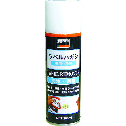 【特長】■ベタつきを抑え、素早くきれいにはがします。■ヘラ付です。【用途】■荷札、ラベル、値札のはがしに。【仕様】■色：透明■容量(ml)：200■原液量(ml)：120■使用温度範囲(℃)：0〜40■エアゾールタイプ(キリ状)■使用温度範...