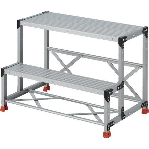 【特長】■底面にも筋交いが入っており、安定感に優れています。■オールアルマイト仕上げです。■滑り止めキャップはスクリベットで取り付けていますのでプラスドライバーでの交換が可能なアルミ製作業用踏台です。■安定感・固定性に優れた工場向けの作業台...