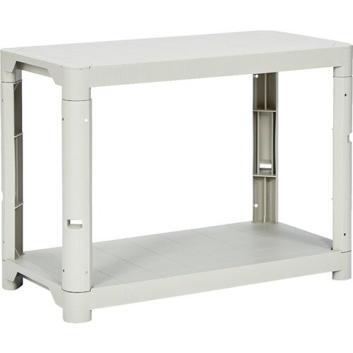 【特長】■脚は棚板内にワンタッチで収納可能です。■（棚1枚につき脚4本収納可能)■脚部には倒れ対策としてボルト固定用の穴を設け、棚長辺・短辺各々隣との連結ができます。■棚板表面にシボ加工をほどこし、荷物のズレを防止します。■脚側面、棚板側面...