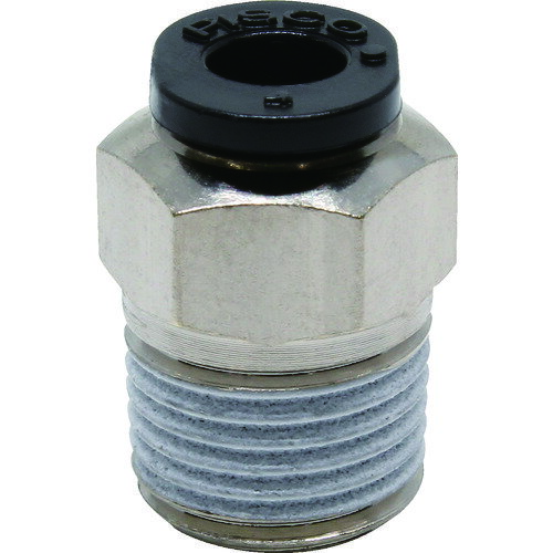 【特長】■スタンダードタイプに比べ、容積比40%の小型化に成功したワンタッチ継手です。■開放リングを楕円形状にすることで、超小型にもかかわらずチューブの脱着が簡単です。【仕様】■適合チューブ外径(mm)：4■接続口径：R1/8■六角対辺(m...