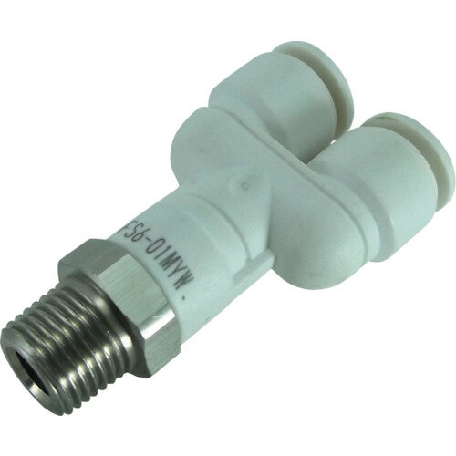 【仕様】■適合チューブ外径D(mm)：6×6■接続口径：R1/8■六角対辺(mm)：12■使用圧力：1MPa(空気)、0.3MPa(水)■使用流体：空気、水■流体温度：-5〜60℃(空気)、5〜40℃(水)【材質・仕上】■本体:ステンレス（...