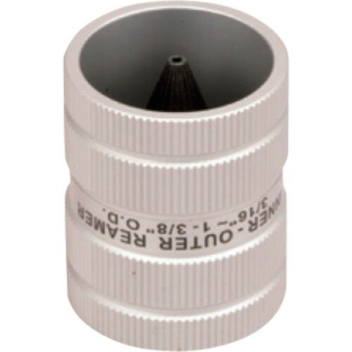 【特長】■アルミ製のリーマです。【用途】■内面・外面のバリ取りに。【仕様】■適合管内外径インチ(ミリ)：3/16〜1-3/8(5〜34)■刃部：40枚刃■全長(mm)：60■直径(mm)：49■対象材・サイズ：銅・ステンレス・アルミ・鋼鉄・...