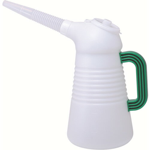 【特長】■フタ付でゴミやホコリが入りにくい構造です。真鍮製こしあみ付です。■取手の色が4色で、油の種類別に管理ができます。■オイルなど液体の移し替えに適しています。【用途】■オイルなど液体の移し替え。【仕様】■容量(ml)：2000■目盛間...