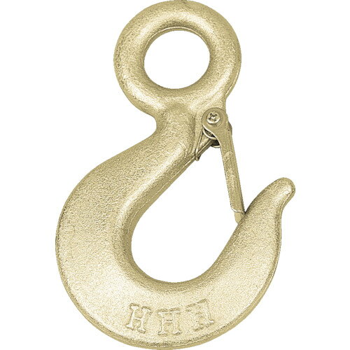 【特長】■メッキ加工をしています。【用途】■ワイヤロープ、チェーンなどの先端金具。【仕様】■基本使用荷重(t)：1.5■寸法(mm)C：25■寸法(mm)D：28■寸法(mm)H：141■寸法(mm)L：92■ラッチ付■メッキ品【材質・仕上...