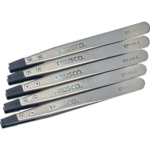 【特長】■5本入のお買い得パックです。■チップ交換型のピンセットです。■ESD対策仕様商品です。【用途】■静電気の帯電にデリケートな電子機器や電子部品を扱う現場に最適なピンセット。【仕様】■全長(mm)：116■幅(mm)：10■先端幅(m...