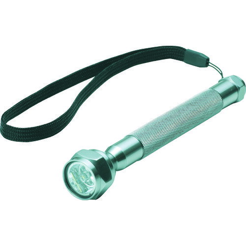 【特長】■小型、軽量のアルミボディーです。【仕様】■明るさ(lm)：30■外径(mm)：26■全長(mm)：155■電源(V)：単4形乾電池(2個)別売■保護等級：IPX4■電源：単4形乾電池(2個)別売■電源：単4形乾電池(2個)別売■ア...