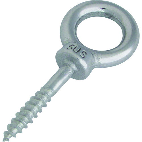 【特長】■直接木製の壁面などにねじ込めます。【用途】■木製の壁面・床面・柱などに設置し、チェーン・ワイヤ・ロープの端末金具として。【仕様】■使用荷重(kN)：0.29■D(mm)：5■L(mm)：13■H(mm)：26■B(mm)：30■E...