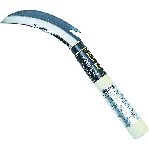 【特長】■縄切りやロープ切りに最適です。■梱包の開封に便利な開封具付です。【用途】■ロープ、縄切り。■梱包開封。【仕様】■刃長(mm)：120■刃幅(mm)：27■全長(mm)：230■刃渡り(mm)：110【材質・仕上】■刃:特殊刃物鋼■柄:朴