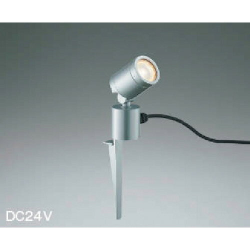 【特長】■DC24Vスパイクスポットライトです。■電球色非調光式（LED一体型）です。■防雨型です。■広角型です。■アルミダイカストシルバーメタリック塗装です。【用途】■住宅・店舗用照明【仕様】■明るさ(lm)：225■光源色：電球色■幅(...