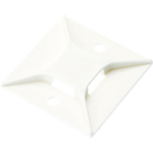 【特長】■束線を結束バンドを利用して効率よく固定できます。■M3ねじ止めタイプです。【用途】■電線の配線、固定。【仕様】■色：白■縦(mm)：38.1■横(mm)：38.1■高さ(mm)：5.2■使用結束バンド幅(mm)：2.3〜8.9■ね...