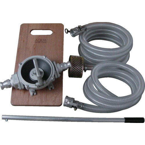 【特長】■手動式で、災害緊急時や無電源の時に頼りになるポンプです。■立ったままでも吸水・送水できるので、長時間使用しても疲れません。■少しの力でたくさん汲み出せます。（バケツ1杯約15秒）■呼水不要の吸込8m、押し上げ5m。【用途】■災害時...