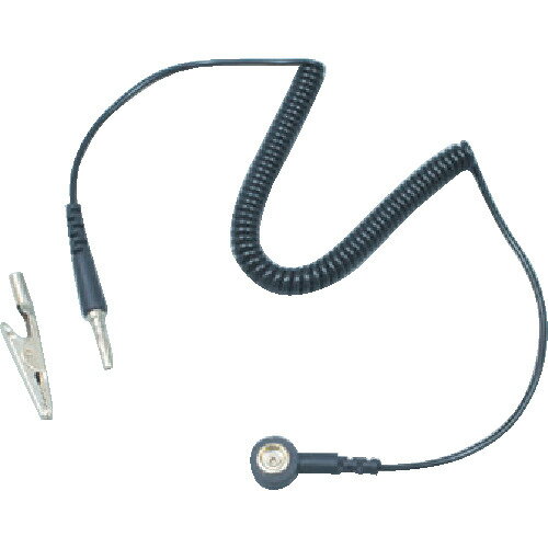 【特長】■シリコンラバーベルトの長さ調整が可能なタイプです。【用途】■半導体工場・精密機器組み立て工場での静電気除去。【仕様】■コード有効長(m)：1.8■コイル部長さ(cm)：16■グランドコード長さ(m)：1.8■コード全長(cm)：4...