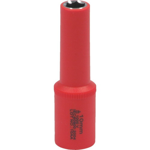 【特長】■成型樹脂の絶縁被膜により今までにない被膜の薄さを実現しました。【用途】■電気自動車及びハイブリッド車、一般低電圧作業用【仕様】■対辺寸法(mm)：10■差込角(mm)：9.5■全長(mm)：82■対辺(mm)：10■IEC6090...