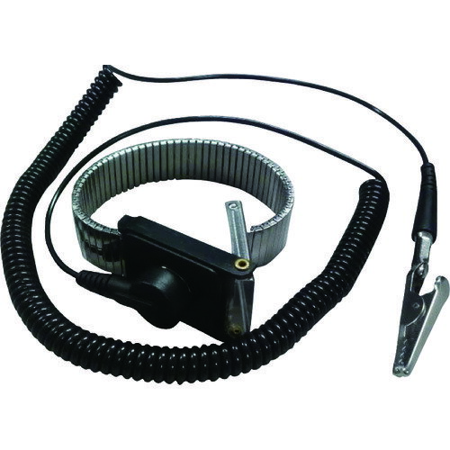 【特長】■長さ調整のできるバンドです。■バンドにステンレスを採用し発じんを抑えたアースバンドです。【用途】■クリーンルーム内での人体の静電除去に。【仕様】■コード有効長(m)：2.5■コイル部長さ(cm)：25■グランドコード長さ(m)：2...