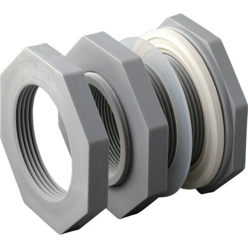 【特長】■タンク上面管座および側面に取り付けます。■ノズルおよび2枚のナット、2枚のパッキンから構成されています。【仕様】■品名：PEフィッティング45A（EPDM）■内径(mm)：73■外径(mm)：116■規格：50A■管用平行めねじ【...