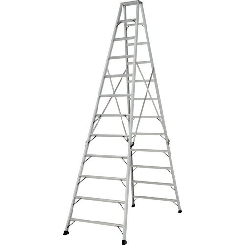 【特長】■最大使用質量130kgの軽量専用脚立です。【仕様】■最大使用質量(kg)：130■天板高さ(m)：3.43■収納時全長(m)：3.62■天板寸法(mm)：300×152■踏ざん間隔(mm)：305■踏ざん踏面幅(mm)：55■Aマ...