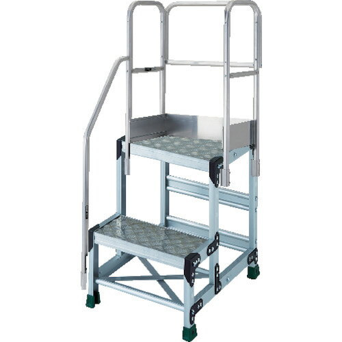 【特長】■作業用踏台と階段片手すり天場三方付きのセットになります。■本体のみアルマイト仕上げです。（TSFC、TSFGRは支柱のみ）■手すり高さは900mmと1100mm兼用タイプでどちらの高さも取付可能です。■手すりは左右どちらも取付可能...