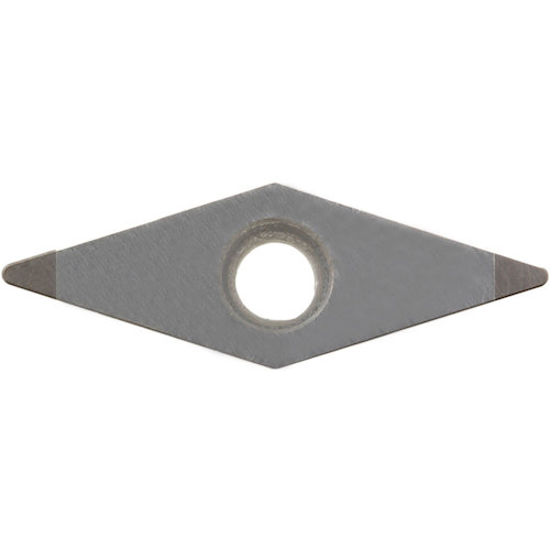 【特長】■新開発コーティング＋高靭性CBNにより、耐摩耗性と耐欠損性を両立しています。【用途】■旋削加工用。【仕様】■チップ形状：ひし形35°■厚さ(mm)：3.18■D1(mm)：2.8