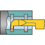 【用途】■溝入れ加工用。【仕様】■f1：1.95■l1：27.3■l3：10■Dm_min：4.2■la：1■カップリングサイズ：04■最大切り込み：0.8■コロターンXS、インサートバー■コーティング超硬■小径加工用ボーリングバイト■溝幅...