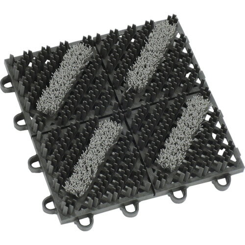 【特長】■丈夫な極太ナイロンブラシ使用のジョイント式泥落としマットです。■スルー形状です。【用途】■土砂落とし用マット。【仕様】■色：灰■幅(mm)：150■長さ(mm)：150■厚さ(mm)：26■タイプ：本駒■泥抜き穴：有り■幅×奥行×...