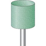 【特長】■滑らかな作業性に加え、加工時の跳ね返りもなく安心して作業ができます。【用途】■ステンレス、鉄材の中仕上げに。【仕様】■粒度(#)：320■形状：円筒■外径(mm)：25■幅(mm)：25■軸径(mm)：6■軸長(mm)：35■最高...