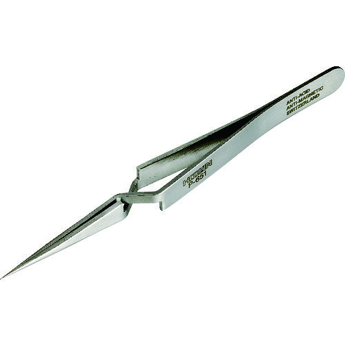 【特長】■先端精度にこだわった逆作用ピンセットです。■本体を握ると先端が開き、離すと閉じます。■高い先端精度で小さく、薄い対象物もしっかりと保持・固定が可能です。【用途】■磁気を嫌う精密機器の作業に。【仕様】■全長(mm)：118■幅(mm...
