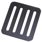 【特長】■D環、B環の固定に使用します。■4つ穴でずれにくいです。【仕様】■色：ブラック■適合ベルト幅(mm)：50■アルミ製