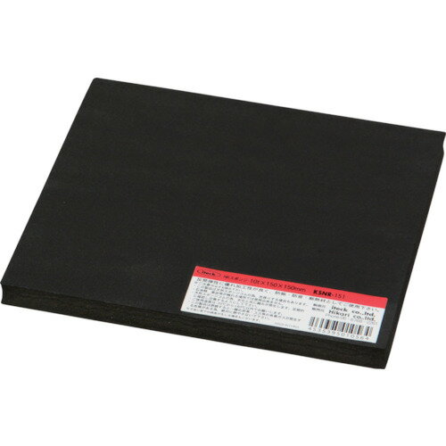 【特長】■反発弾性に優れています。■気密・水密性が良いです。■加工性が良いです。【用途】■クッション材、防音材に。【仕様】■色：黒■厚さ(mm)：10■幅(mm)：150■長さ(mm)：150■使用温度範囲：-20〜60℃【材質・仕上】■天...