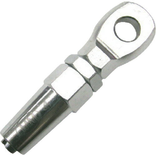 【特長】■ワイヤを現場で取付できます。【用途】■ワイヤロープの端末に。【仕様】■適合ワイヤ径(mm)：4■D(mm)：8.3■W(mm)：19■L1(mm)：32■L2(mm)：30■L3(mm)：11■t(mm)：6.4■(L)(mm)：...