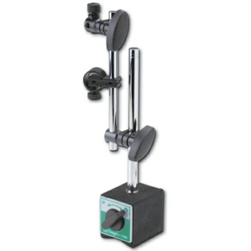 【特長】■ダイヤルゲージやインジケータの位置決めが簡単な微動タイプ(微動範囲2mm)です。■測定器を取り付け、偏芯検査などに最適です。■レバー操作でマグネットON/OFF脱着可能です。■耳金付ダイヤルゲージにも対応しています。■小さいサイズ...