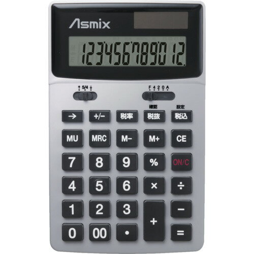 【特長】■液晶画面の傾斜角度を変えられるチルトアップ機能のついた電卓です。【仕様】■桁数：12■縦(mm)：172■横(mm)：106■厚さ(mm)：25■色：シルバー■ソーラー＋アルカリボタン電池（LR1130×1個）【材質・仕上】■本体...