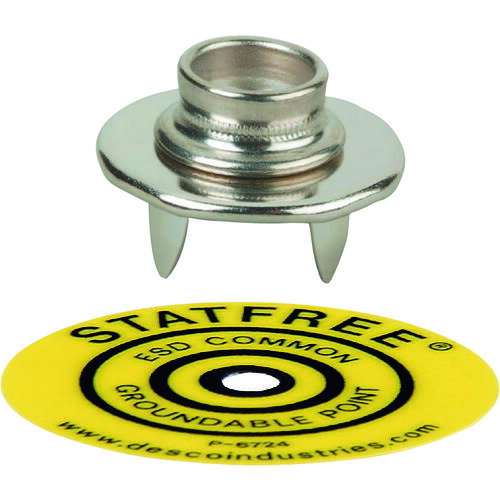 【特長】■内部が導電性層になっている多層式のマットへの取り付けに最適です。■押し込んで固定するだけなので、使い方が簡単でしっかりと固定できます。■共用接地点のシンボルラベル付き。ANSI/EOS-ESD-S6.1に定められた基準を満たした共...