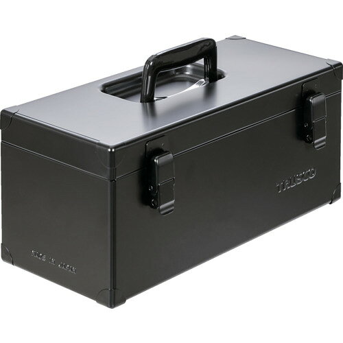 【特長】■片開きタイプの工具箱です。■いたずら防止や防犯のため、南京錠(別売)を取り付けできる専用の穴が設けられています。【用途】■工具や道具の収納に。【仕様】■色：つや消しブラック■外形寸法(mm)間口：408■外形寸法(mm)奥行：17...