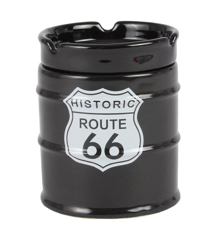 愛龍社 NEWドラム缶灰皿 ROUTE66 AR-1426-4サイズ:8.9×8.9×高さ10.8cm